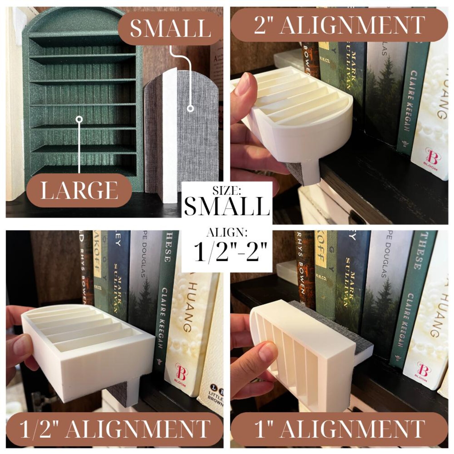 Bookshelf Bookends & Alignment Tool: Aligner and Pusher With Dust ...