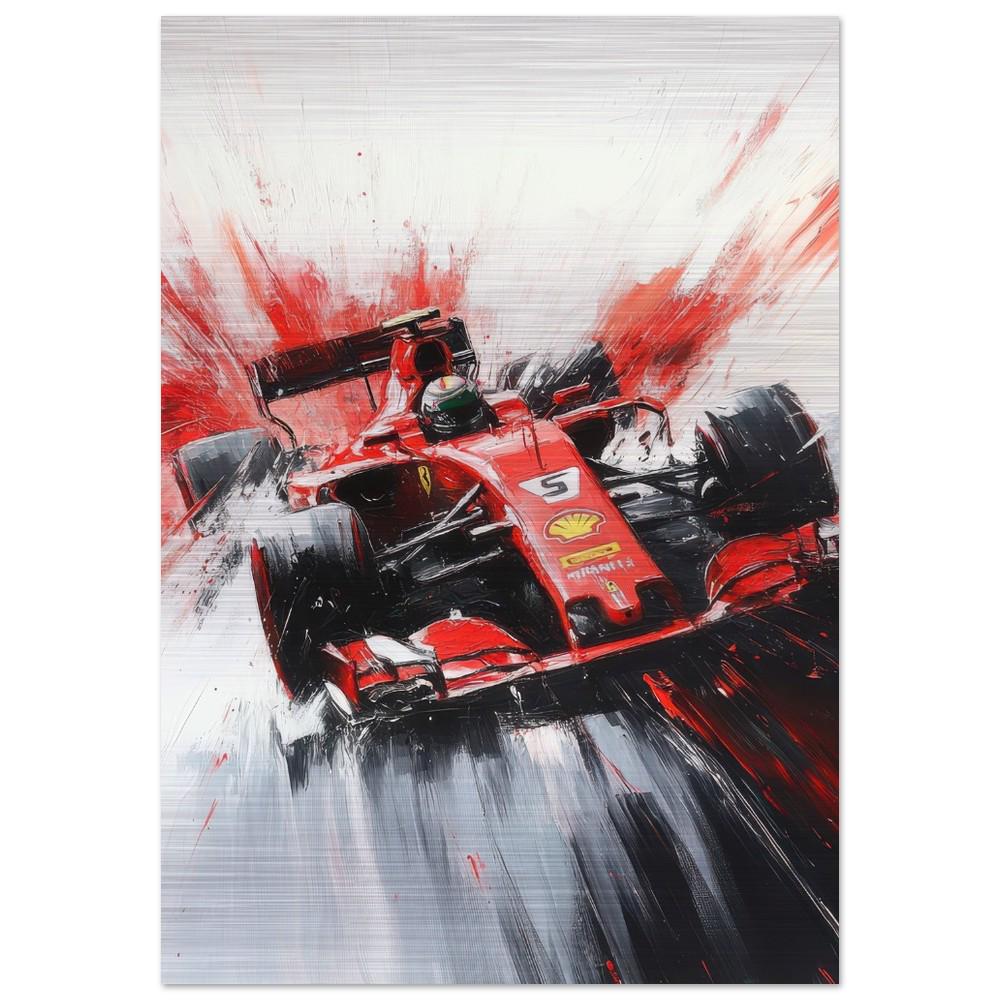 F1 Racing Racecar Abstract Paint Wall Art Indy Car Red - Etsy