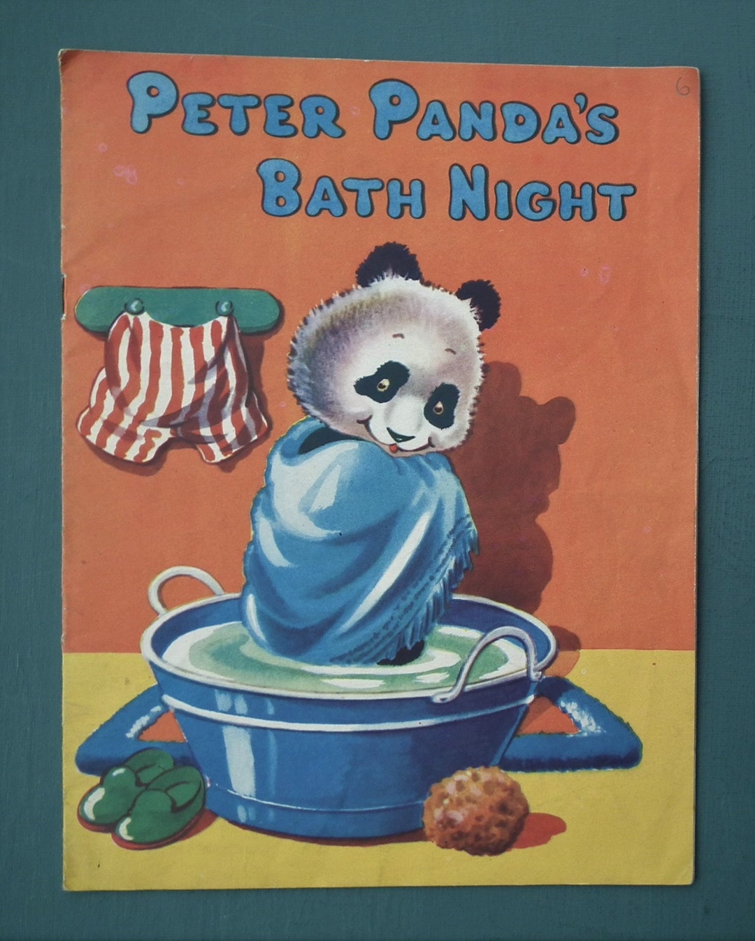 Peter Panda's Bath Night Vintage 1950s 50s Illustrated Story Book ...