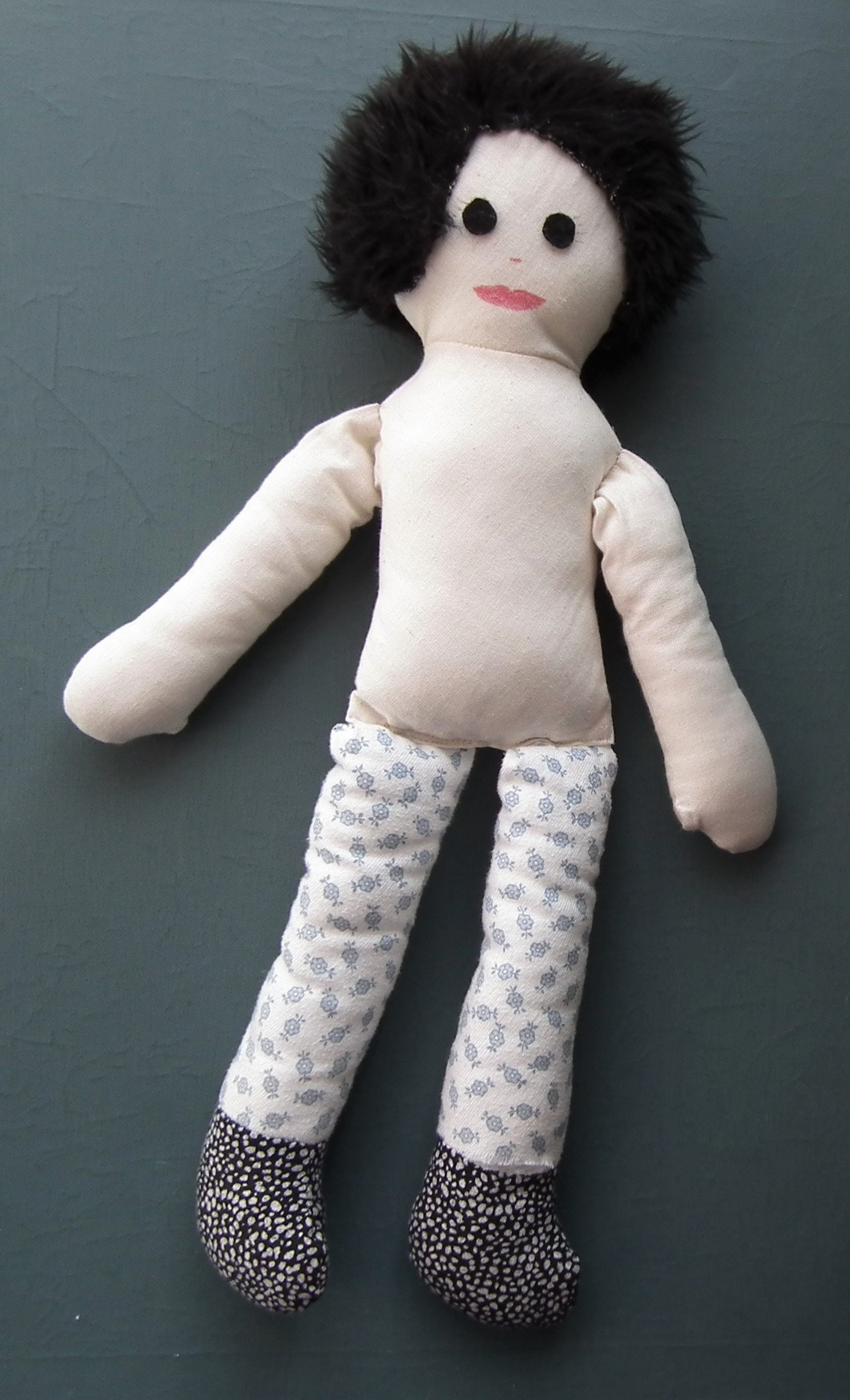Vintage Rag Doll Handmade Soft Cloth Doll 20 Tall - Etsy