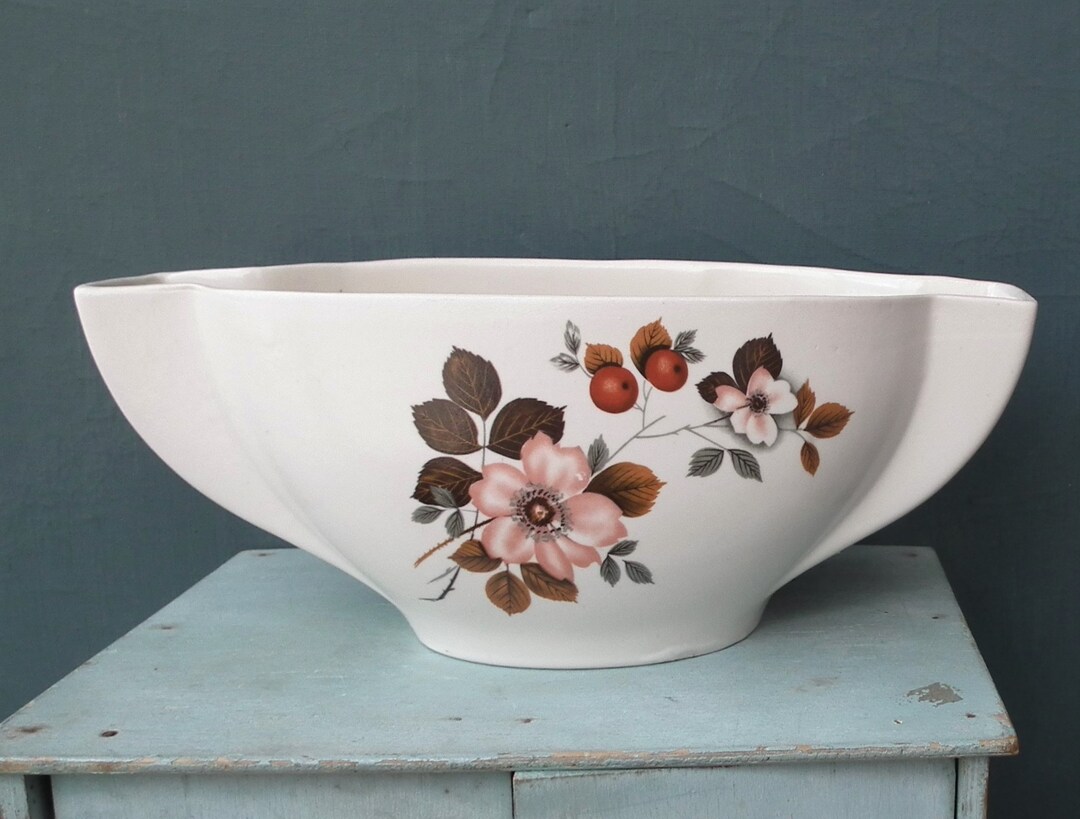 Vintage New Devon Pottery Vase Retro 1950s 1960s Boat Vase Floral ...