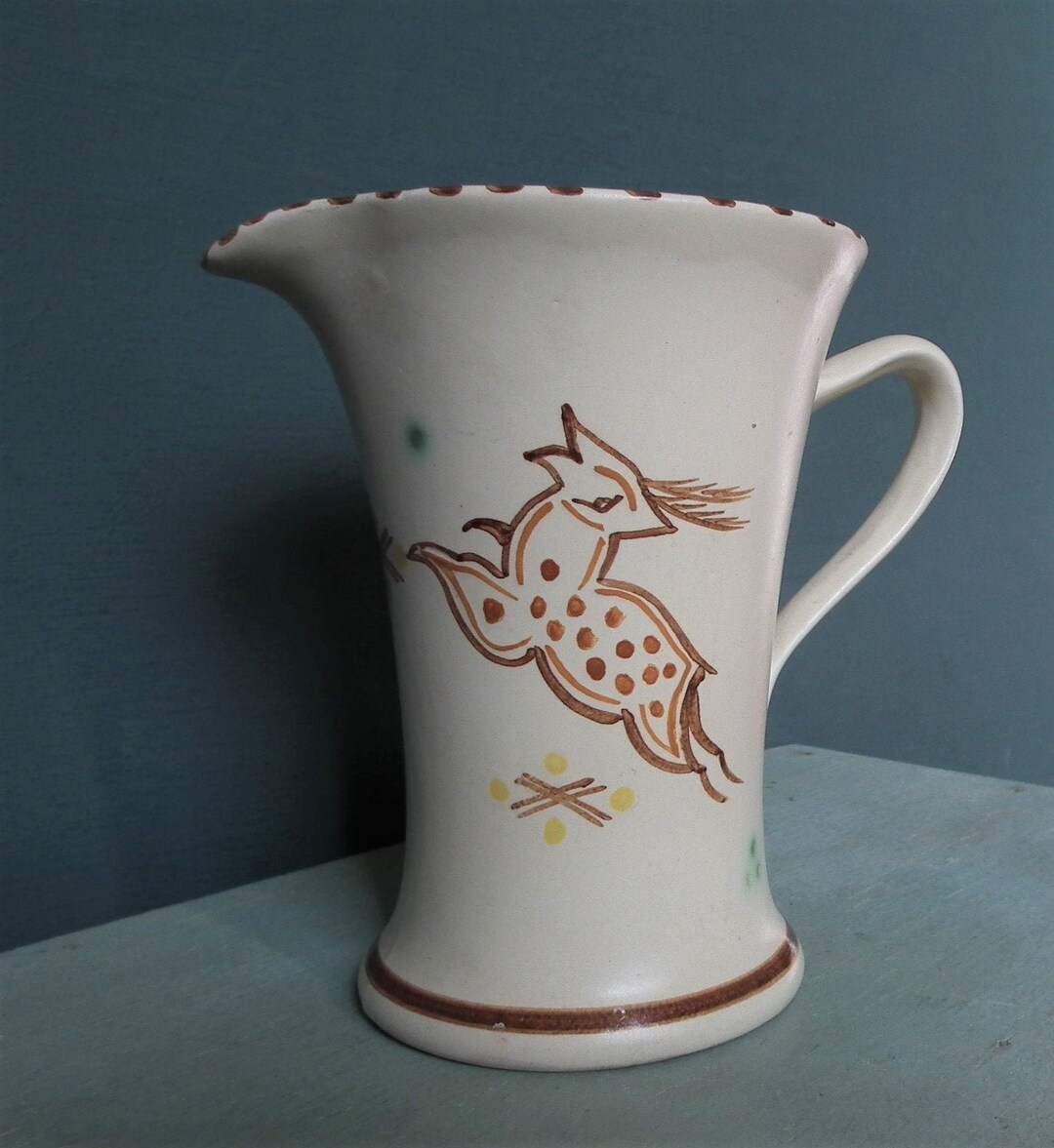 Vintage Honiton Pottery Small Milk Jug Creamer Woodland Design - Etsy