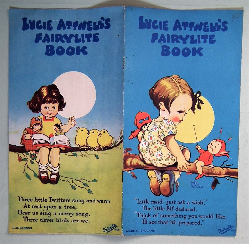 Mabel Lucie Attwell's Fairylite Book Vintage 1930s 1940s | Etsy