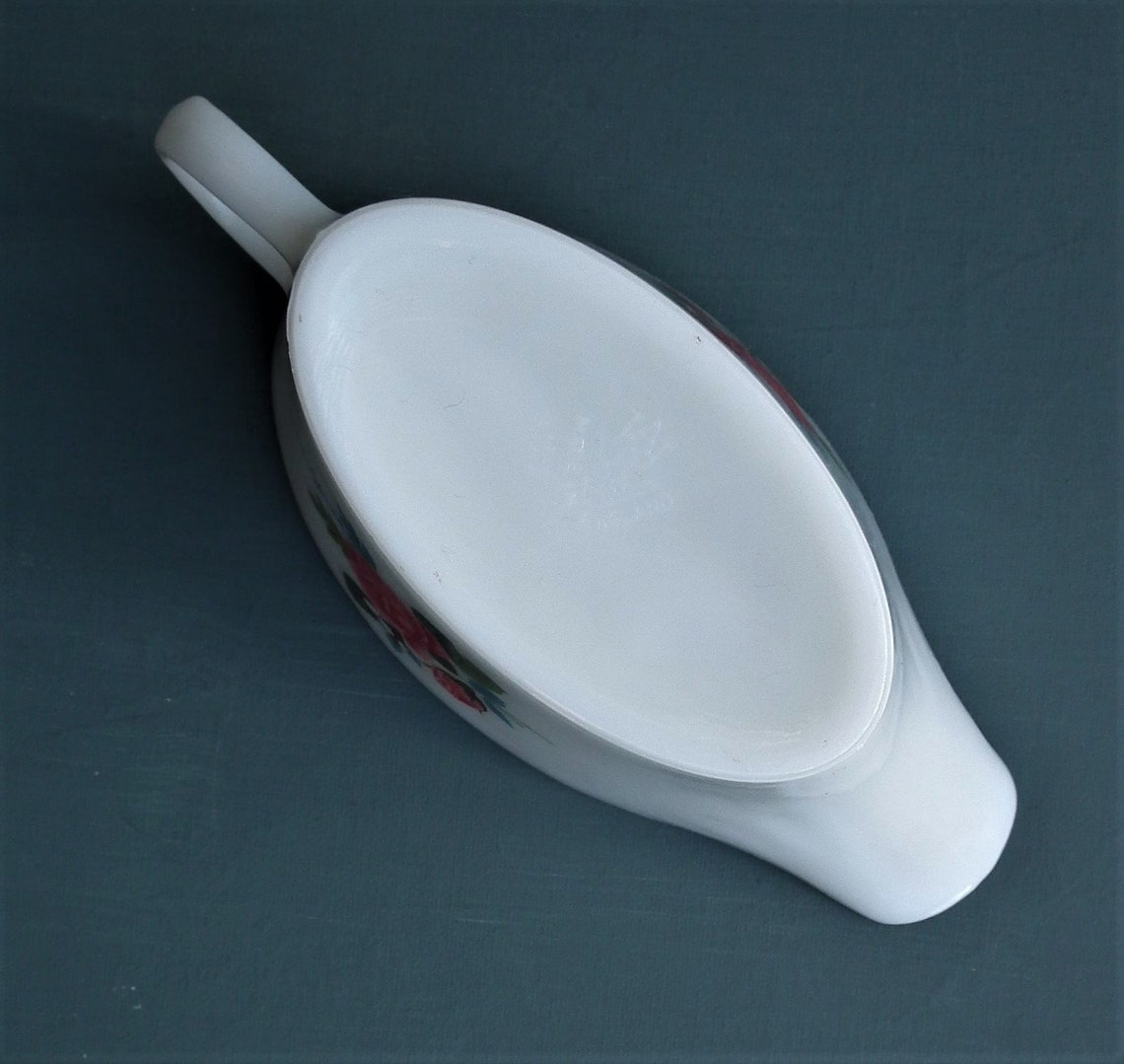 Vintage Pyrex Gravy Boat Small Jug by JAJ England UK Cottage Rose ...