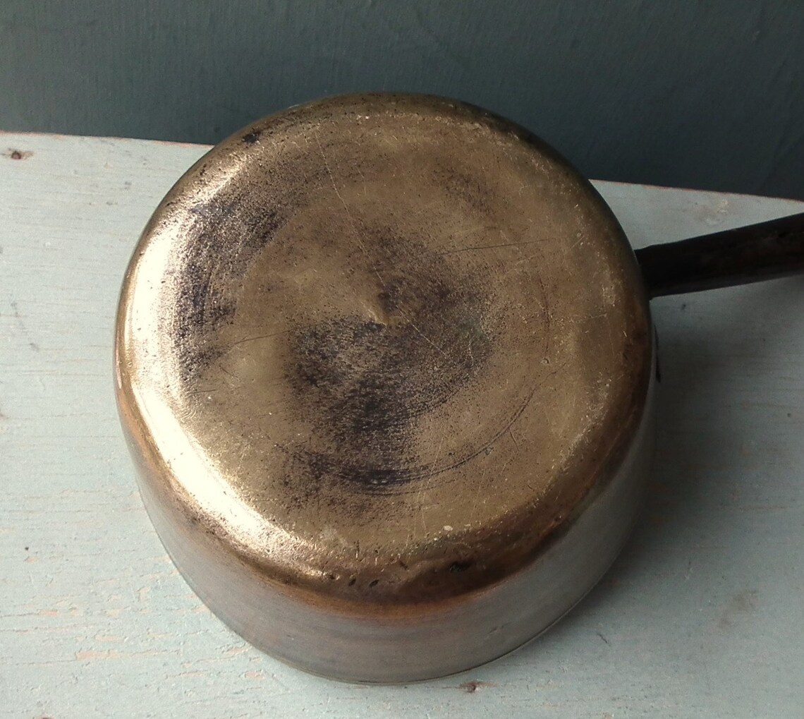 Antique Brass Saucepan - Small Brass Milk Pan - Victorian Kitchen Decor ...