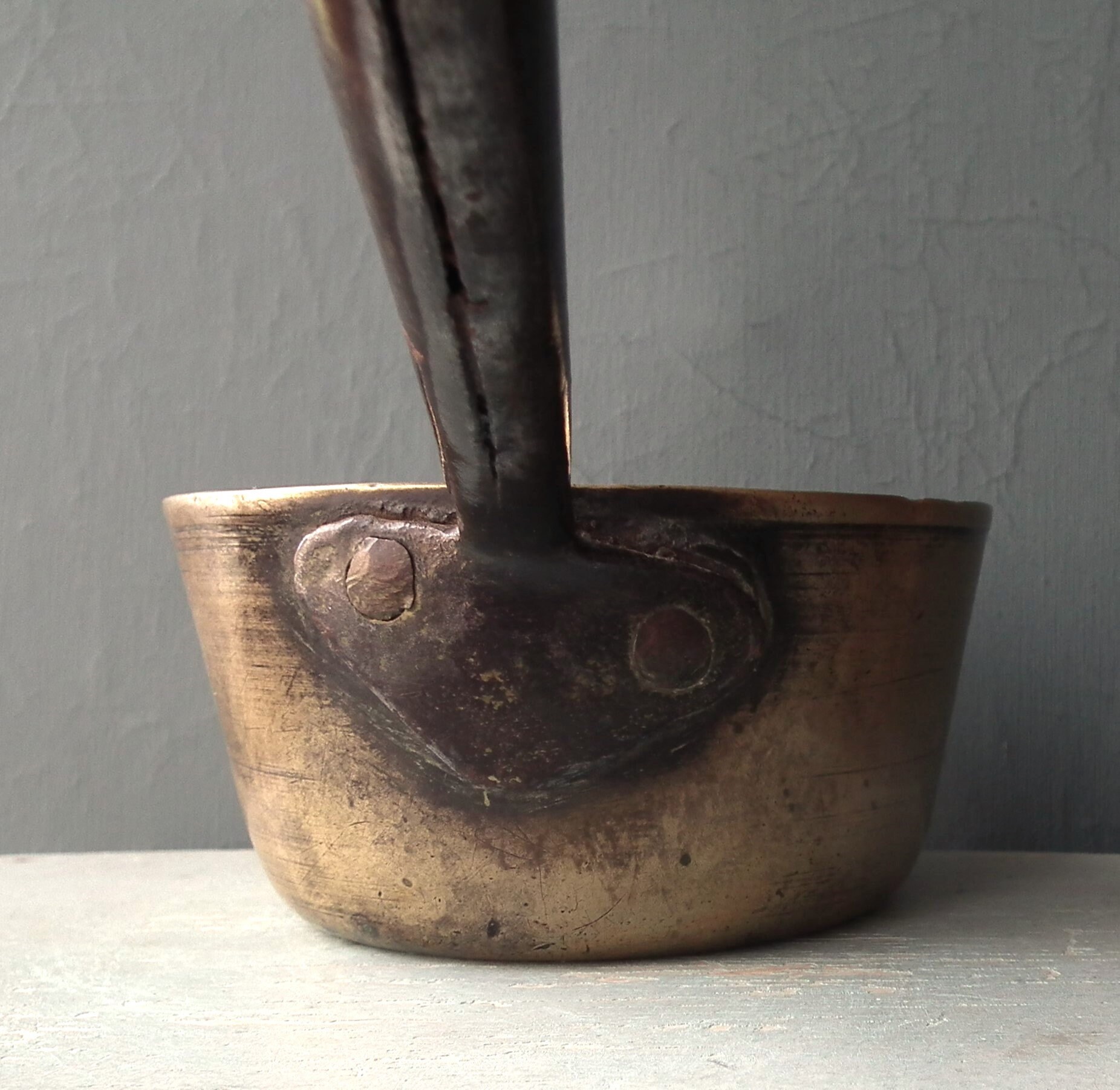 Antique Brass Saucepan - Small Brass Milk Pan - Victorian Kitchen Decor ...