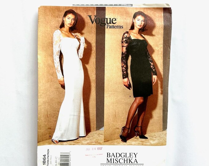 Vogue 1944 Vera Wang Sewing Pattern Close Fitting Lined Dress Bias ...