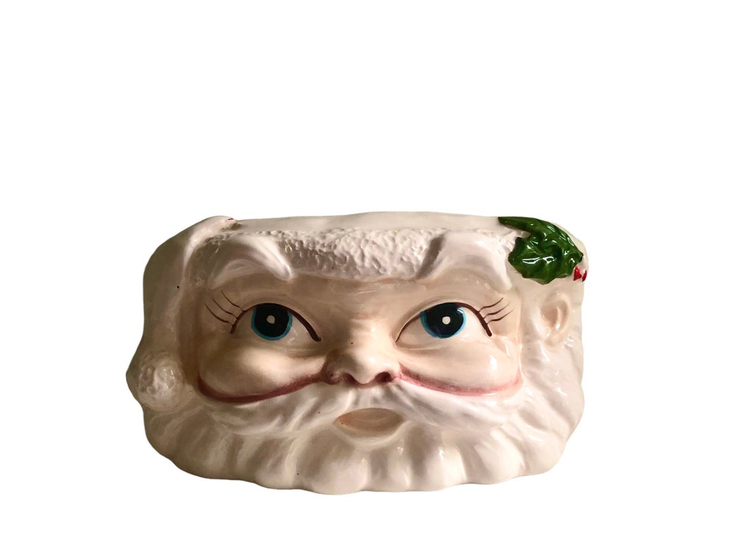 Vintage Relpo Ceramic Santa Head Claus Planter Made in Japan - Etsy