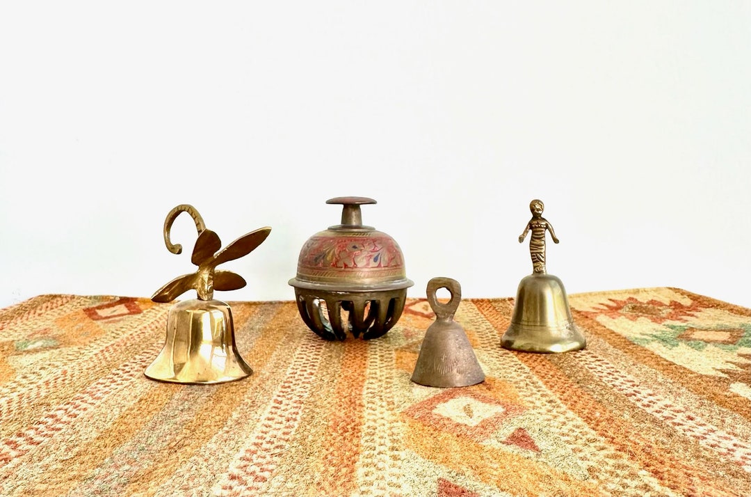 Vintage Brass Bell Collection of 4 - Etsy