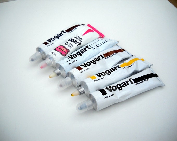 Vintage Vogart Ball Point Fabric Paint Tubes Set of 6 - Etsy