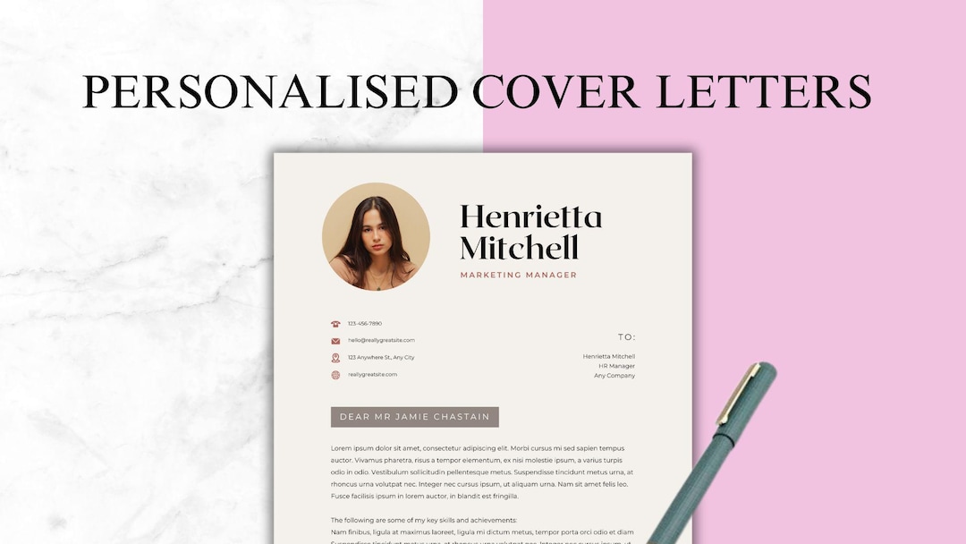 Personalised Cover Letters - Etsy