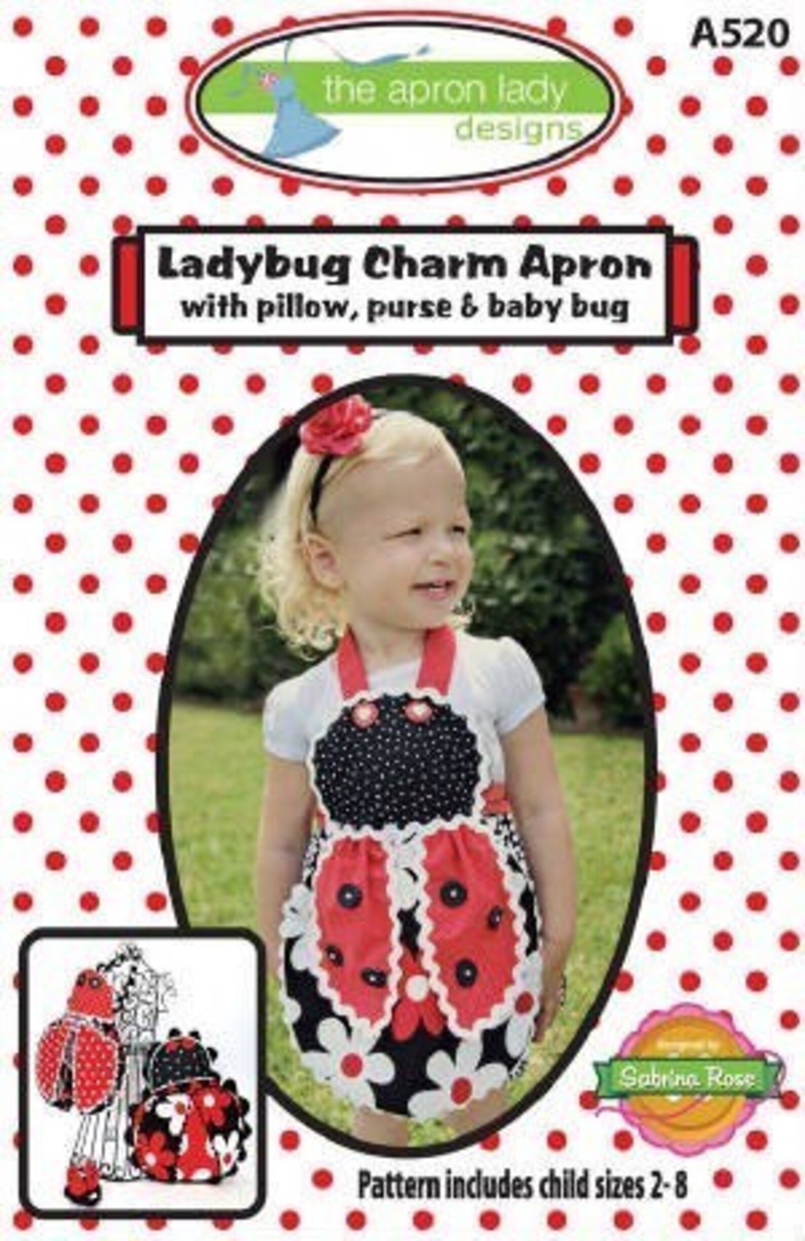 Ladybug Charm Apron Pattern Includes Pattern for Purse - Etsy