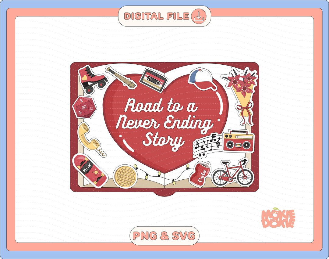 Never Ending Story Bookish Png Svg| Bookish Romance for Stickers ...