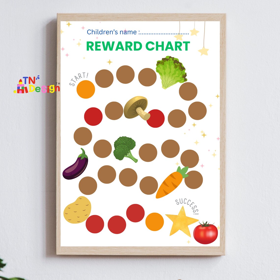Veggie Reward Chart: Fun Behavior Tracker for Kids (PDF Download) - Etsy