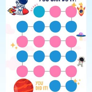 Outer Space Reward Chart,printable Astronaut Behavior Chart,daily Chore ...