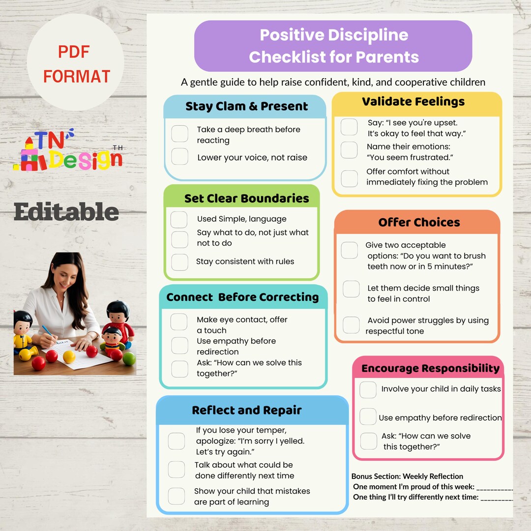 Printable Positive Discipline Checklist for Parents | Gentle Parenting ...