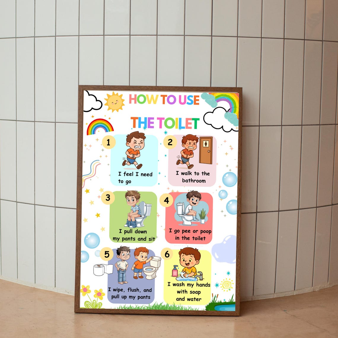 Toilet Training Chart: Visual Steps for Autism & Toddlers (A4/A5 ...