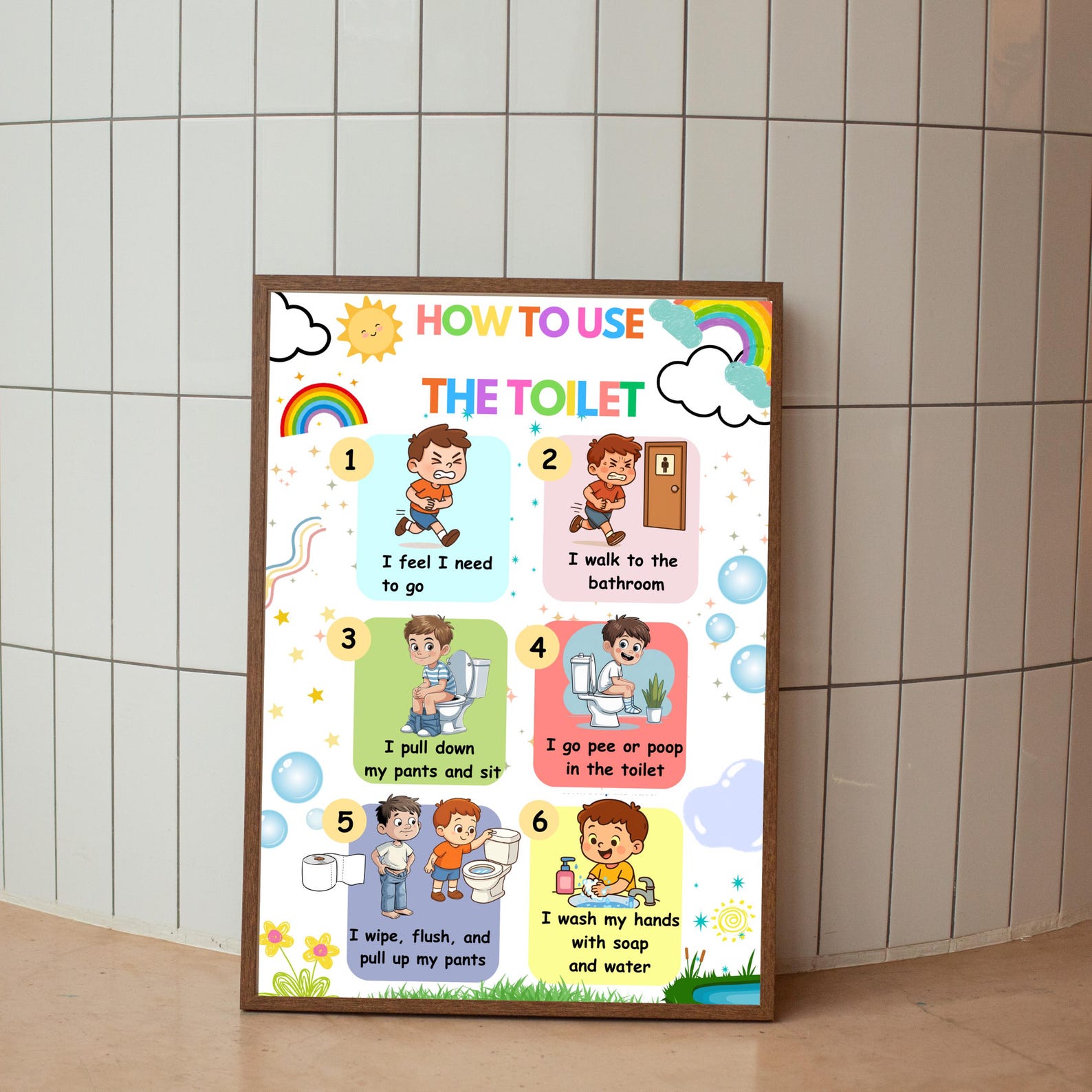 Toilet Training Chart: Visual Steps for Autism & Toddlers (A4/A5 ...