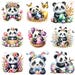 Watercolor Cute Easter Panda Clipart Bundle PNG, 20 PNG Cute Baby Panda ...