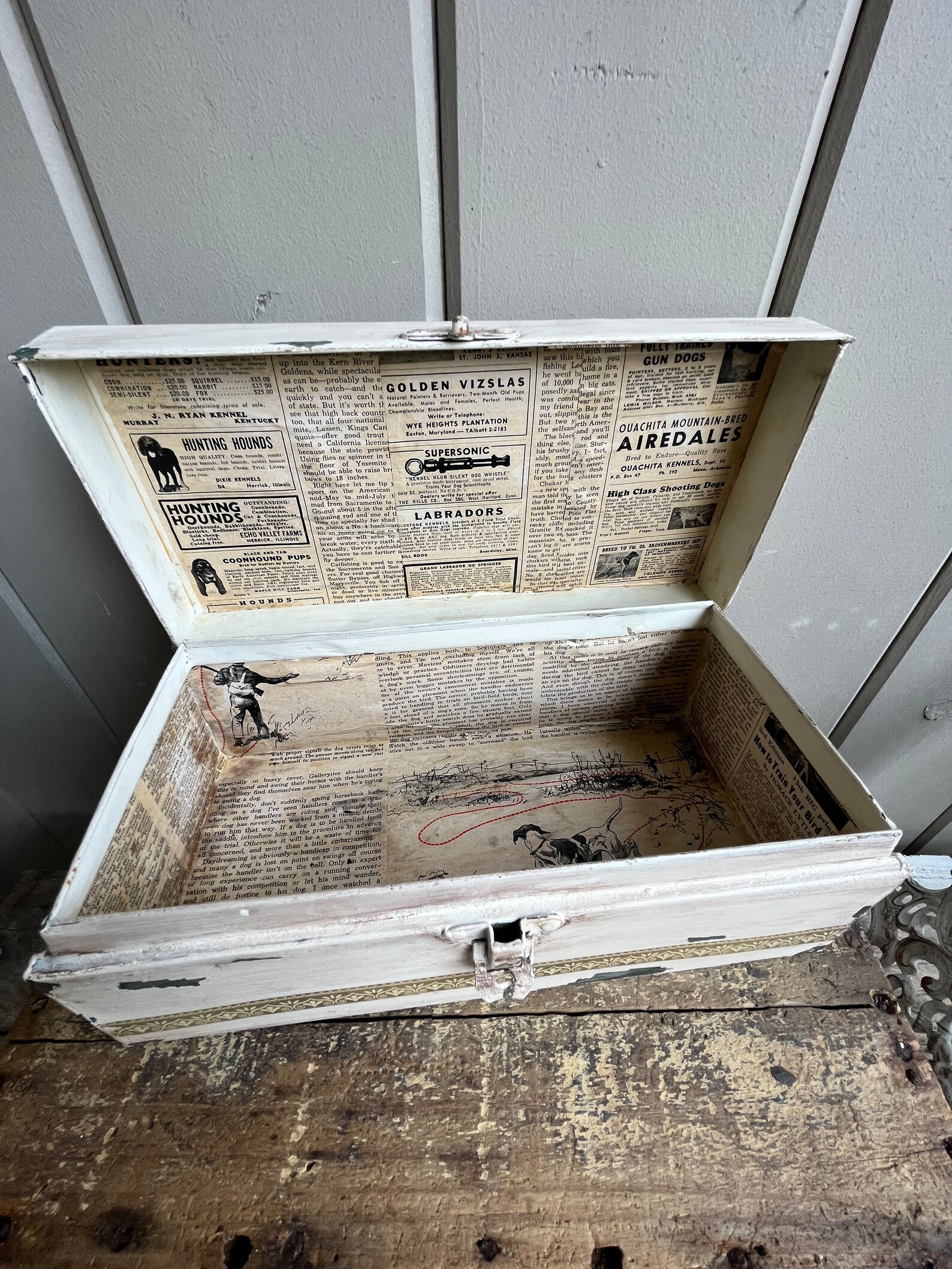 Painted Vintage Toolbox, Painted Metal Toolbox, Repurposed Metal ...