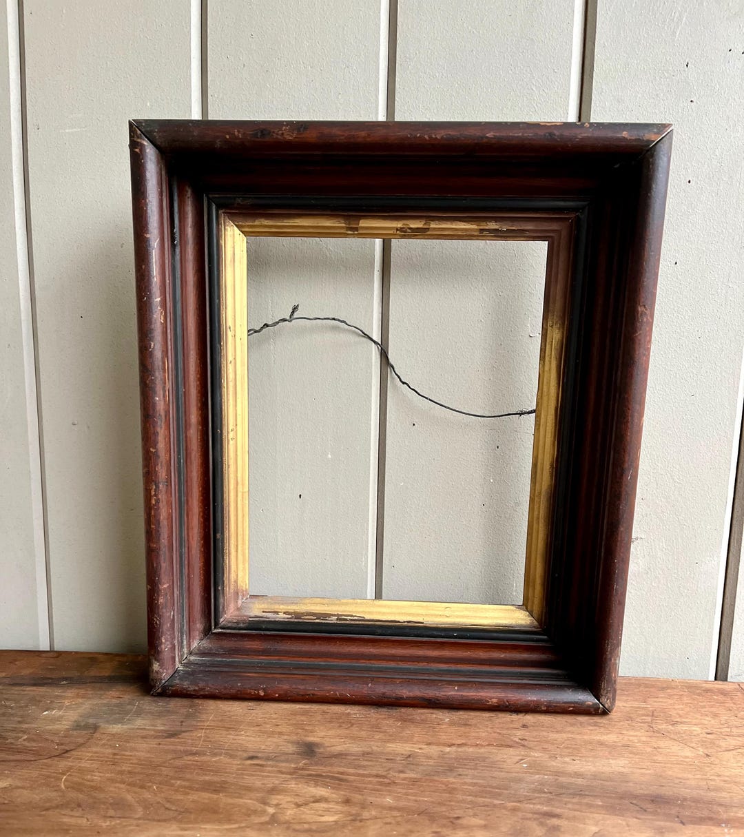 Antique Wood Frame Victorian Edwardian Heavy Dark Wood Frame for ...
