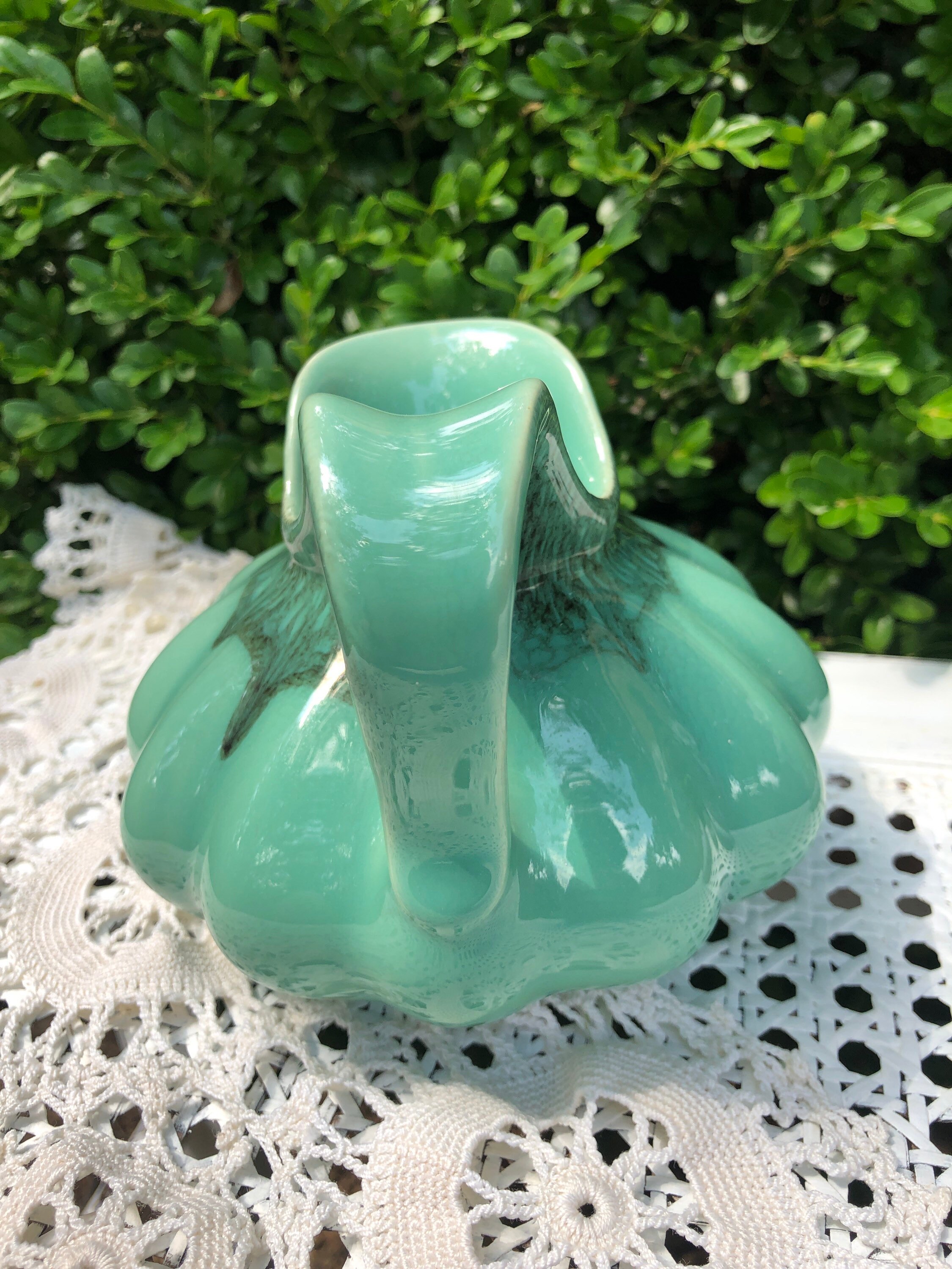 Royal Gouda Holland Aqua Green Pitcher/ Royal Gouda Holland Pottery ...