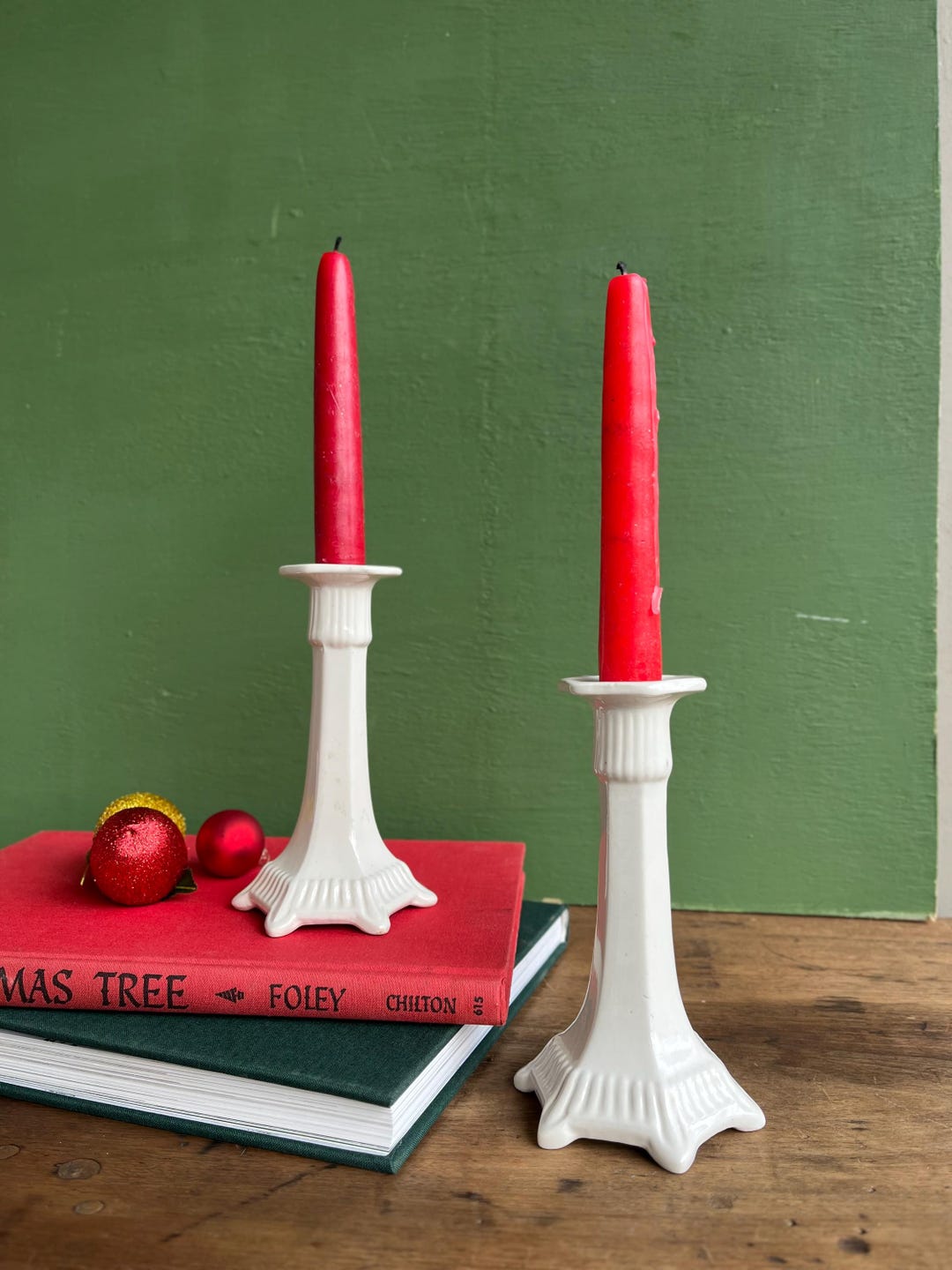 Vintage Pair Adams Pottery White Ironstone Empress Candlesticks Made in ...