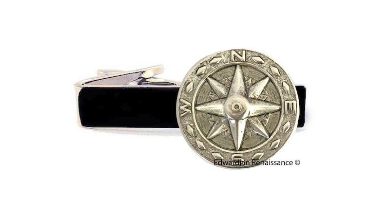Compass Rose Medallion Tie Pin Vintage Style Antique Gold Plated ...