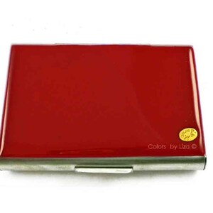 Extra Large Business Card Case Hand Painted Enamel Blossom Inspired ...