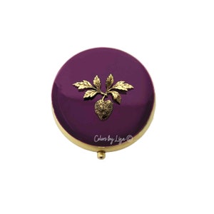 Antique Gold Strawberry Pill Box: Hand-painted Enamel, Personalized ...