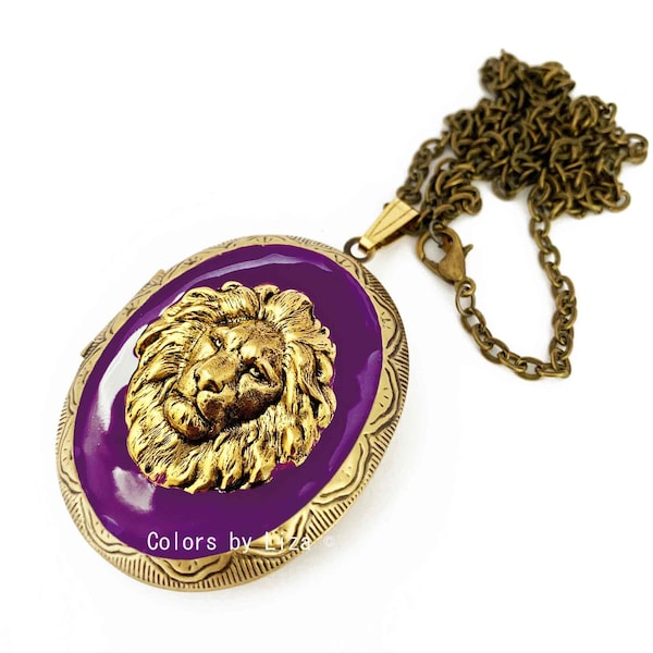 Lion Locket - Etsy