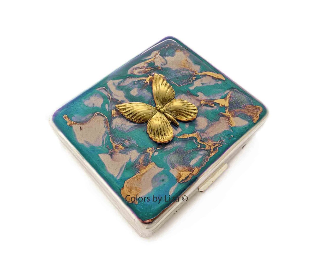 Butterfly Pill Box With 8 Day Compartments in Hand Painted - Etsy