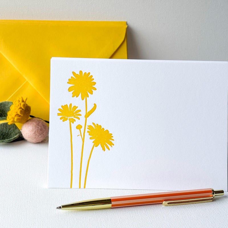 Daisy Cards Stationary - Etsy