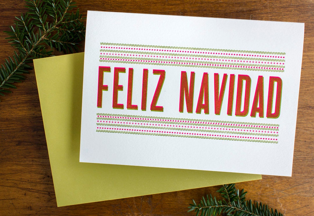 Spanish Christmas Cards - Feliz Navidad - Letterpress Christmas Cards ...