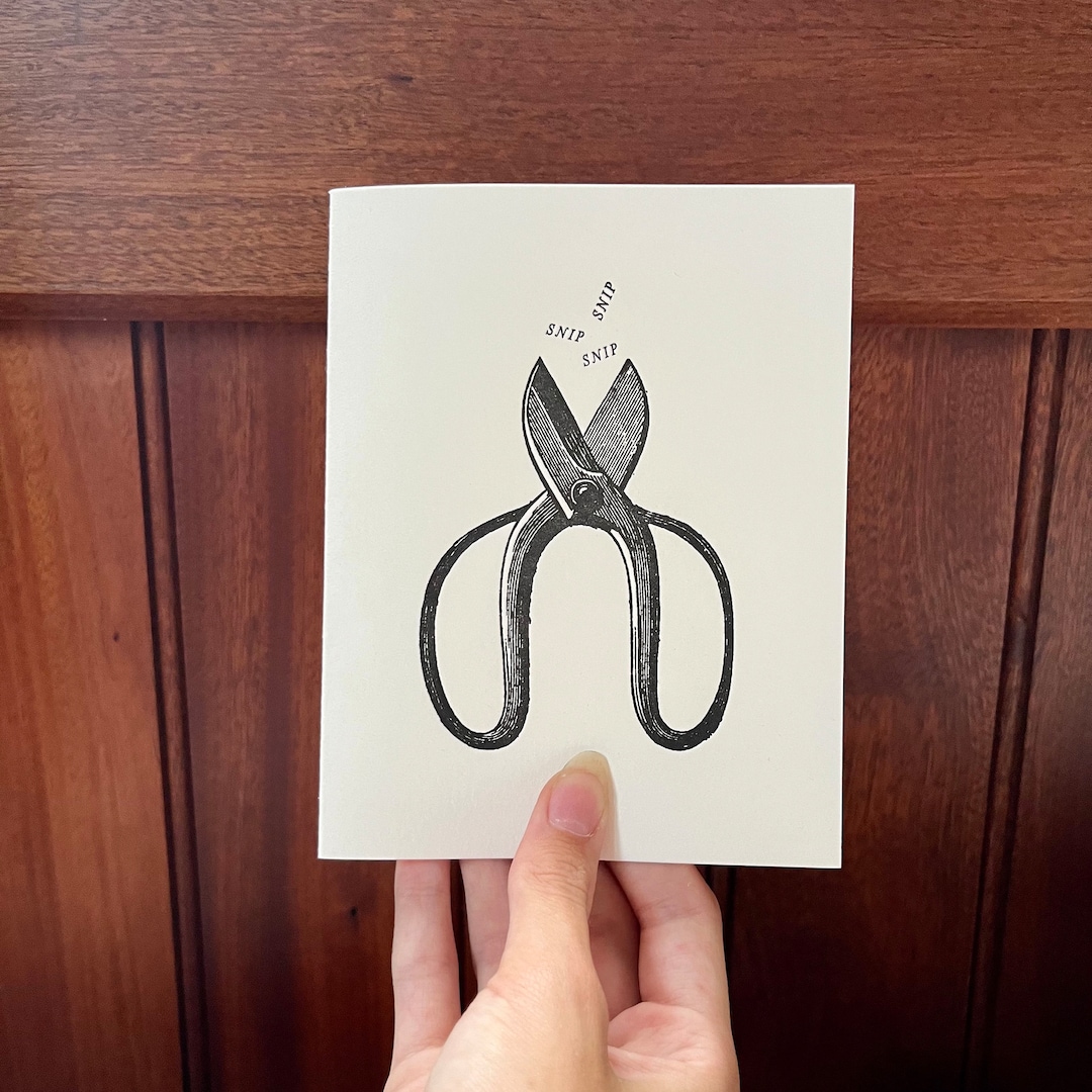 Vintage Garden Card - Pruning Shears - Snip and Prune - Garden Note ...