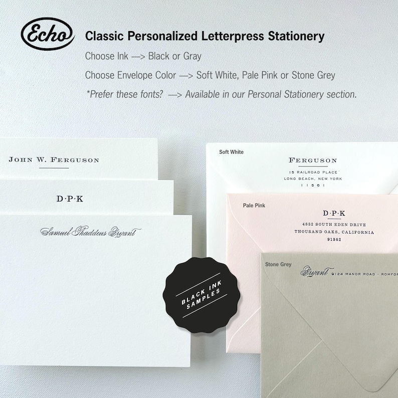 Personalized Script Stationery - Custom Stationary Gift - Luxury ...