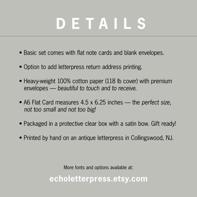 Modern Letterpress Stationary - Personalized Letter Press Stationery ...