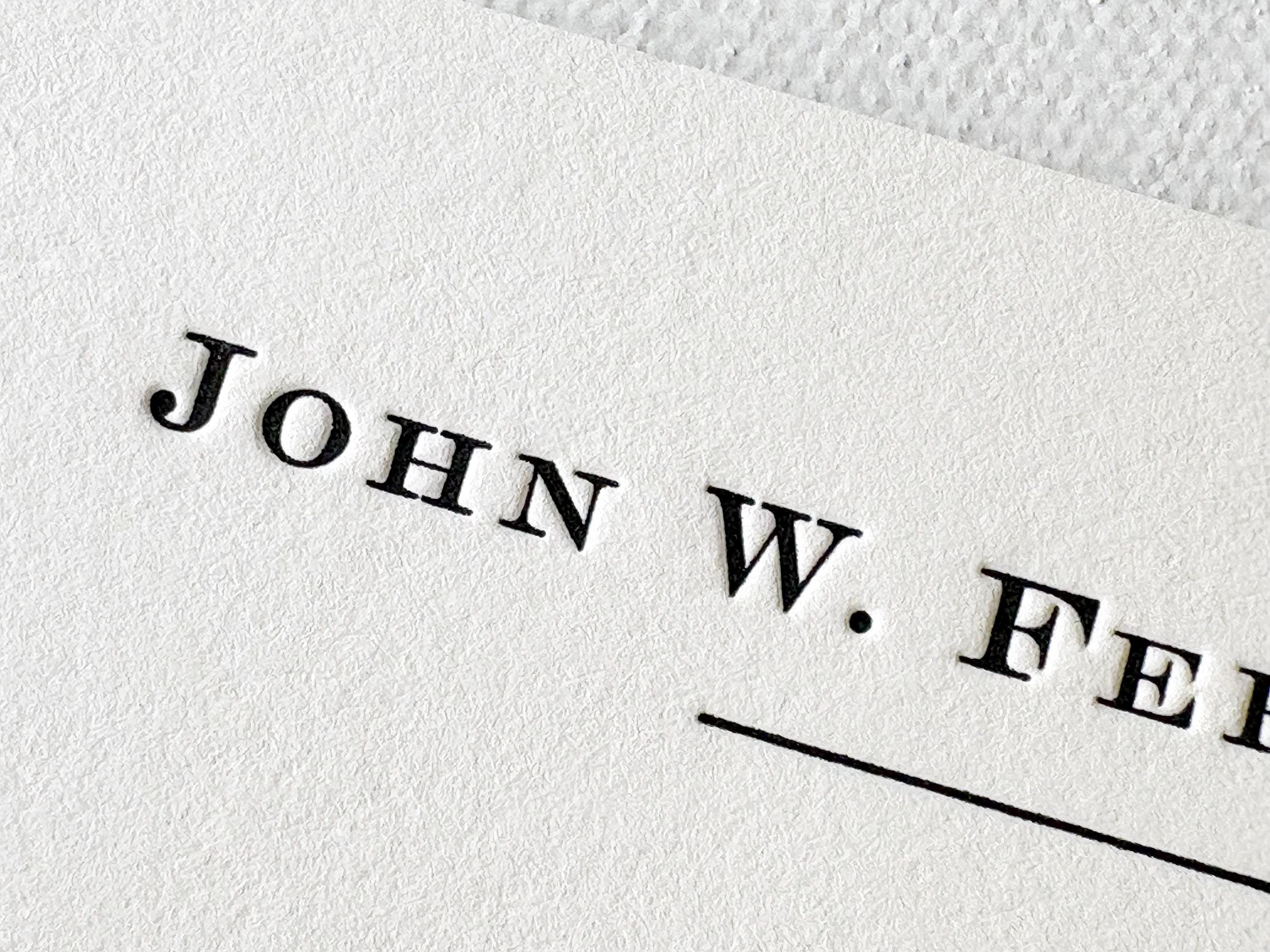 Personalized Letterpress Stationery - Address Printing - Executive ...