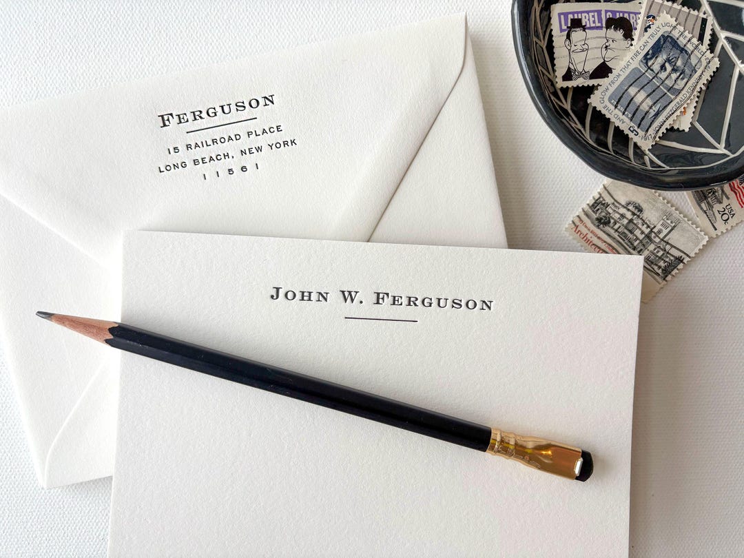 Personalized Letterpress Stationery - Address Printing - Executive ...