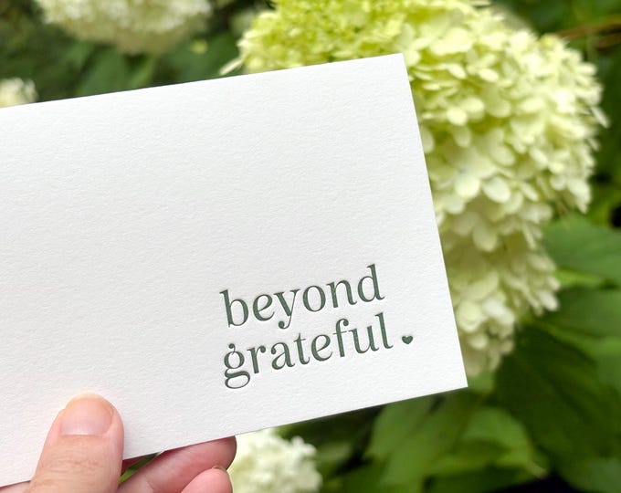 Personalized Beyond Grateful Folded Thank You so Much, 10 Folded Script ...