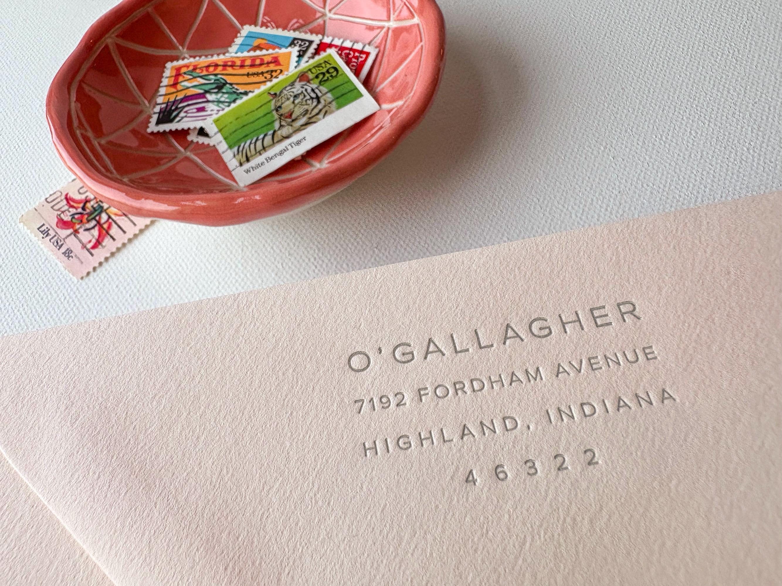 Modern Letterpress Stationary - Personalized Letter Press Stationery ...