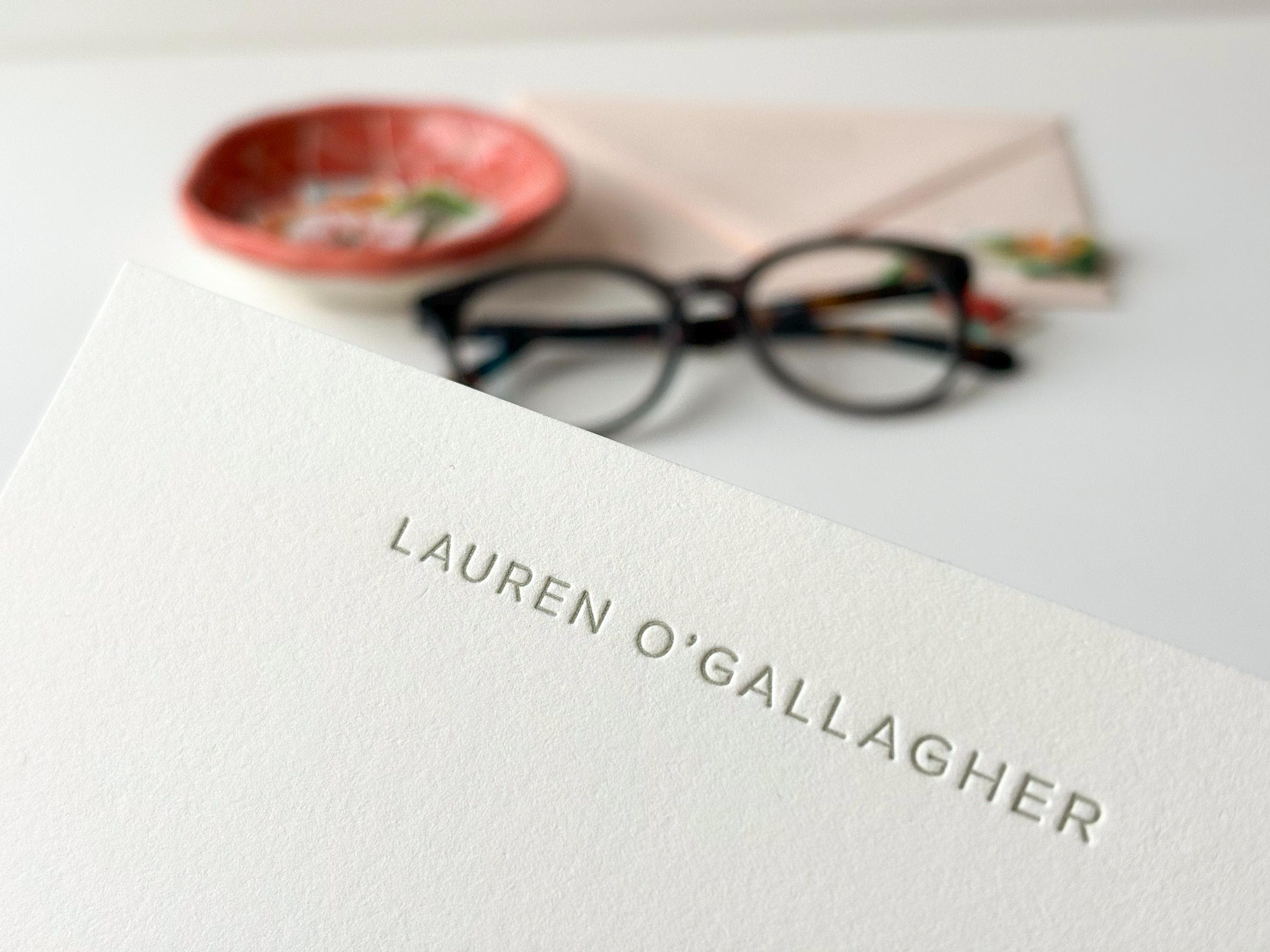 Modern Letterpress Stationary - Personalized Letter Press Stationery ...