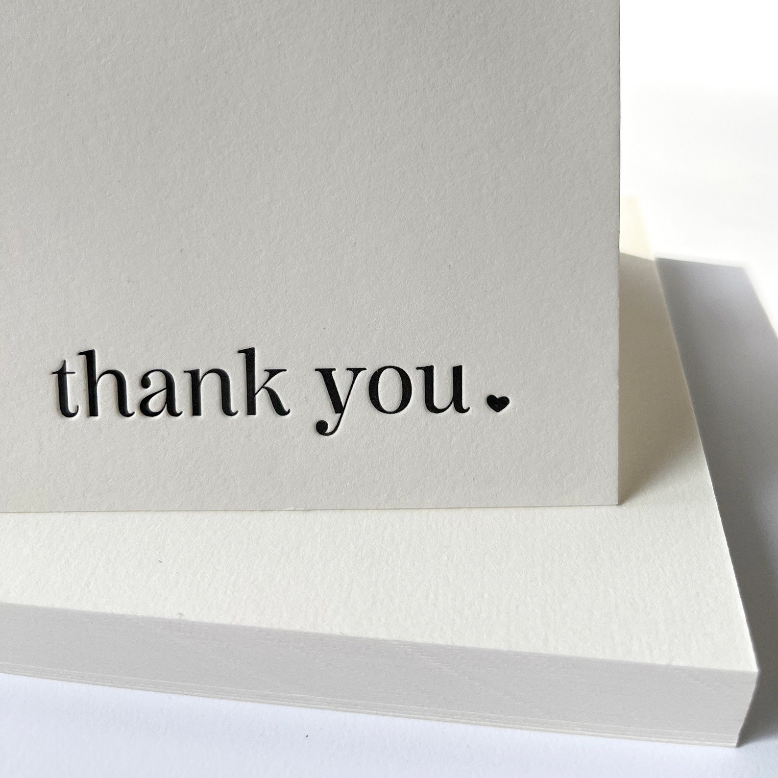 Assorted Thank You Letterpress Cards - Mixed Box Set of 6 - Black ...