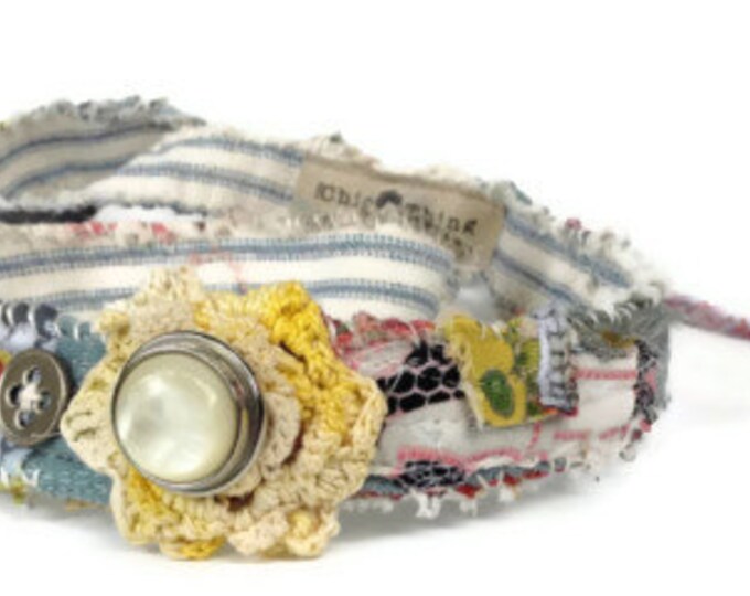 Upcycled Headband Flower Power Hippie Style - Etsy