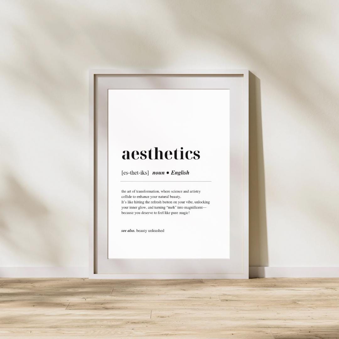 Aesthetics Set of 4 Definition Wall Art Beauty Salon Decor Cosmetic ...