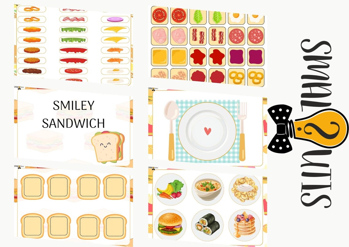 Build Your Own Pizza, Burger, or Sandwich | Printable Food Game for ...