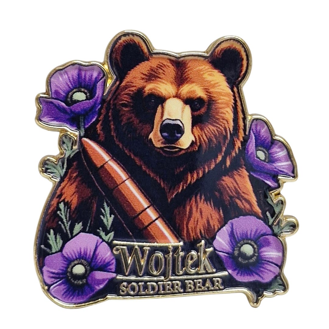 Wojtek the Soldier Bear Enamel Badge - Etsy