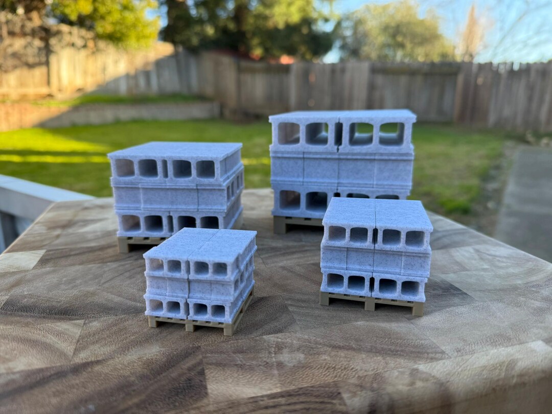 Mini Pallet & Cinder Blocks Desk Decor Set: Quirky Office Gift - Etsy