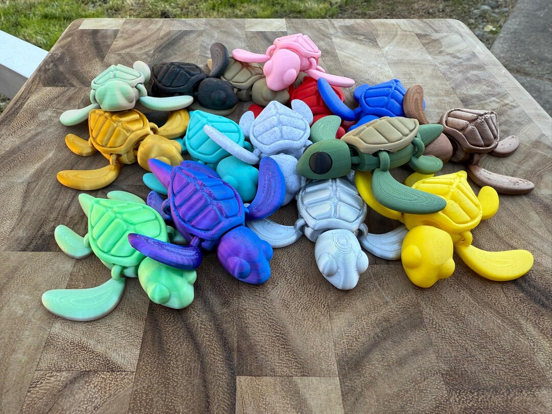 3D Printed Articulating Sea Turtle - Etsy