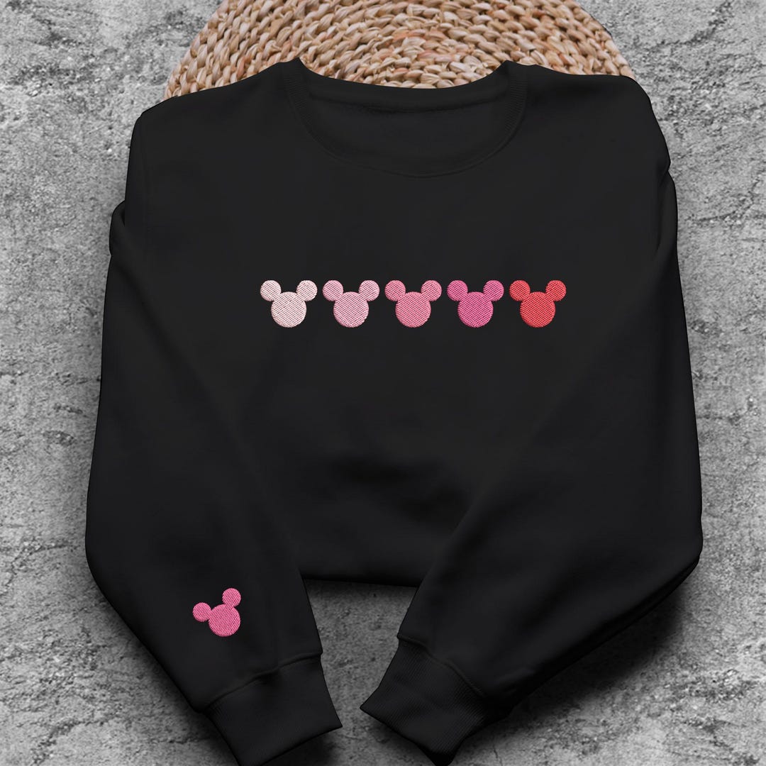 Mickey Mouse Embroidered Sweatshirt Shirt Crewneck Shirt Gifts for ...